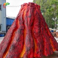 China Water Repellent Custom Made Animatronics Fiberglass Volcano For Amusement Park for sale