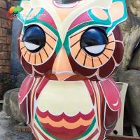 China high strength alive sound  Fiberglass Animal Statues Lighting Animatronic Owl for sale