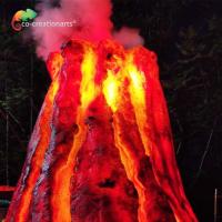 China Water Repellent Custom Made Animatronics Fiberglass Volcano For Amusement Park for sale