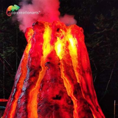 China Water Repellent Custom Made Animatronics Fiberglass Volcano For Amusement Park for sale