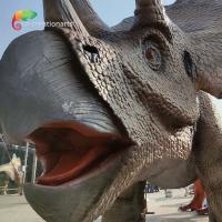 China 7M Dino Animatronic Realistic Tricratops Large Outdoor Dinosaur with Tail move for sale