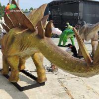 China Life Size Stegosaurus Animatronic Realistic Looking Dinosaurs For Theme Park Decoration for sale