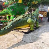 China Zoo Exhibition Realistic Animatronic Animals Life Size Crocodile Waterproof for sale