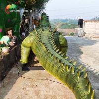 China Zoo Exhibition Realistic Animatronic Animals Life Size Crocodile Waterproof for sale