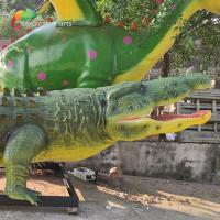 China Zoo Exhibition Realistic Animatronic Animals Life Size Crocodile Waterproof for sale