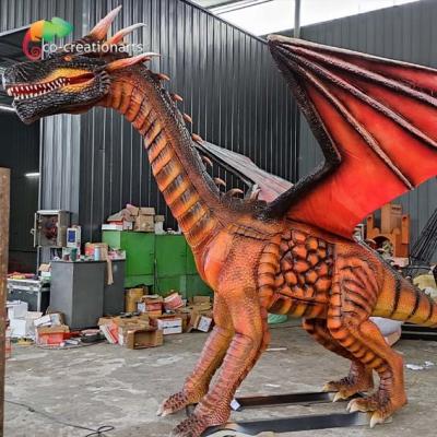 China Animatronic Dragon Props Theme Park Decorations Life Size Dragons for sale