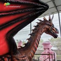 China Animatronic Dragon Props Theme Park Decorations Life Size Dragons for sale