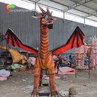 China Animatronic Dragon Props Theme Park Decorations Life Size Dragons for sale