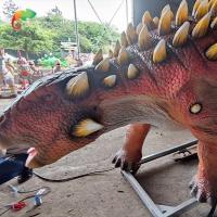 China 6m Life Size Animatronic Sunproof Lighting Ankylosaurus Dinosaur Model For Outdoor Exhibition for sale