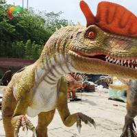 China Weatherproof Life Size Animatronic Dinosaurs Animatronic Dilophosaurus 5meters for sale