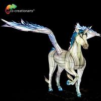 China Western Mythical Creature Unicorn Lantern Colorful Outdoor Lanterns 110V 220V for sale