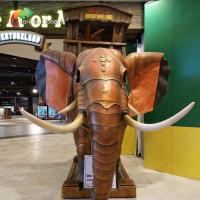 China Mall Decoration Custom Made Animatronics Fiberglass Elephant Statue 4.5 meters for sale