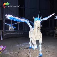 China Western Mythical Creature Unicorn Lantern Colorful Outdoor Lanterns 110V 220V for sale