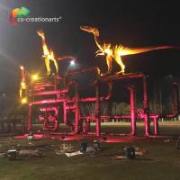 China Outdoor Decoration Velociraptor Animatronic Waterproofing Realistic Dinosaur Models for sale