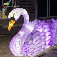 China Theme Park Decoration Chinese Festival Lanterns Cygnus Animal Shaped Lanterns for sale