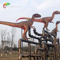 China Outdoor Decoration Velociraptor Animatronic Waterproofing Realistic Dinosaur Models for sale