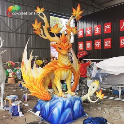 China Mythical Creature Western Dragon Lantern 220V for sale