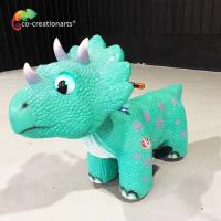 China Blue Color Battery Powered Dinosaur Ride On Wear Resistance for sale