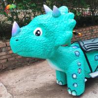China Blue Color Battery Powered Dinosaur Ride On Wear Resistance for sale