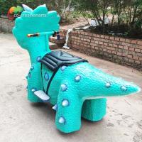 China Blue Color Battery Powered Dinosaur Ride On Wear Resistance for sale
