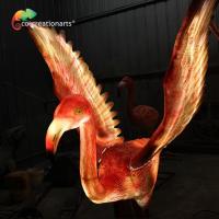 China CE Customise Fiberglass Animal Statues Flamingo for sale