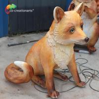 China 1.6 Meters Height Fiberglass Animatronic Fox For Playground for sale