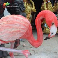 China CE Customise Fiberglass Animal Statues Flamingo for sale