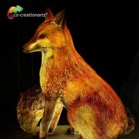 China 1.6 Meters Height Fiberglass Animatronic Fox For Playground for sale