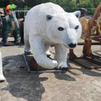 China Sunproof Outdoor Fiberglass Animals Polar Bear for sale
