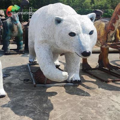 China Sunproof Outdoor Fiberglass Animals Polar Bear for sale