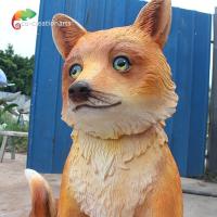 China 1.6 Meters Height Fiberglass Animatronic Fox For Playground for sale