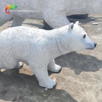 China Sunproof Outdoor Fiberglass Animals Polar Bear for sale