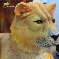 China Smooth Texture Fiberglass Lions Waterproof For Theme Park for sale