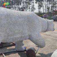 China Sunproof Outdoor Fiberglass Animals Polar Bear for sale
