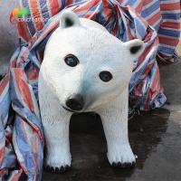 China Sunproof Outdoor Fiberglass Animals Polar Bear for sale