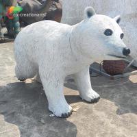 China Sunproof Outdoor Fiberglass Animals Polar Bear for sale