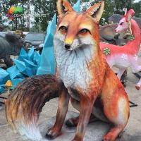 China 1.6 Meters Height Fiberglass Animatronic Fox For Playground for sale