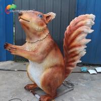 China ISO Fiberglass Sculpture Squirrel Illuminated Animals Customizable for sale