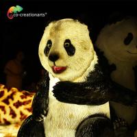 China Water Proof Fiberglass Animatronic Panda Illuminated For Shopping Mall for sale