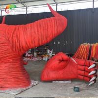China Red Monster Custom Made Animatronics Outdoor Amusement Park Decoration for sale