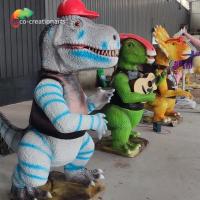 China Outdoor Life Size Animatronic Dinosaurs Band 1.8 Meters Height For Dinosaur Park for sale