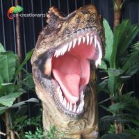 China Life Size Jurassic World Animatronic T Rex Head Dinosaur Infrared Sensor Control for sale