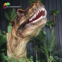 China Life Size Jurassic World Animatronic T Rex Head Dinosaur Infrared Sensor Control for sale