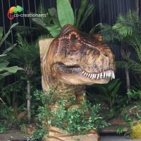 China Life Size Jurassic World Animatronic T Rex Head Dinosaur Infrared Sensor Control for sale
