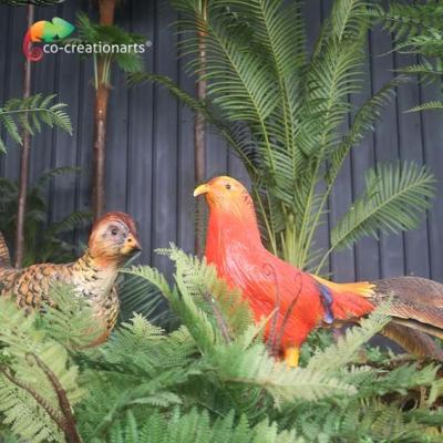 China Movement Realistic Animatronic Animals Customized Size Golden Pheasant for sale