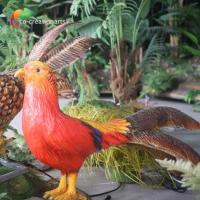 China Movement Realistic Animatronic Animals Customized Size Golden Pheasant for sale