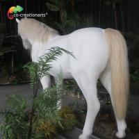 China Simulated White Animatronic Horse For Amusement Park Exhibition for sale