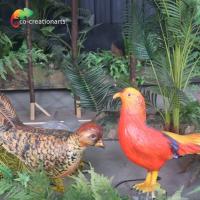 China Movement Realistic Animatronic Animals Customized Size Golden Pheasant for sale