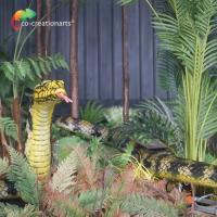 China Life Size Animals Simulated Animatronic Snakes In Animal Exhibitions for sale