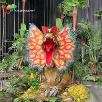 China Simulation Life Size Animatronic Dinosaur Dilophosaurus For Amusement Park for sale